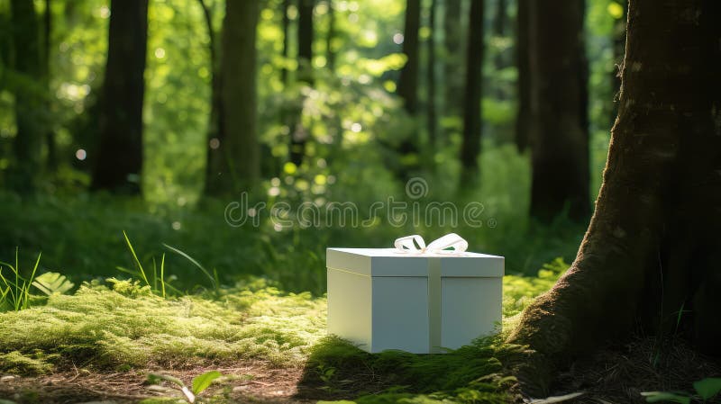 Nature white rectangle box stock illustration. Illustration of green ...