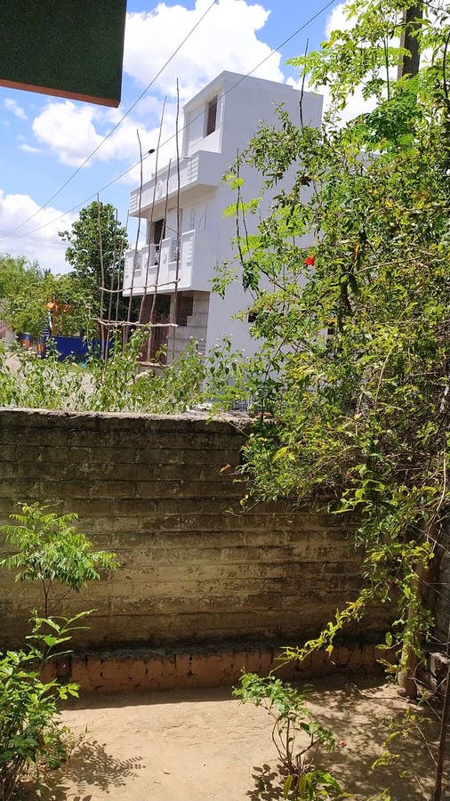 Nature with White Washed Plot Stock Photo - Image of wonderful, bluish ...