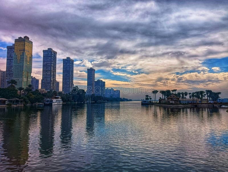Maadi Island in Cairo in Egypt Stock Photo - Image of city, water ...