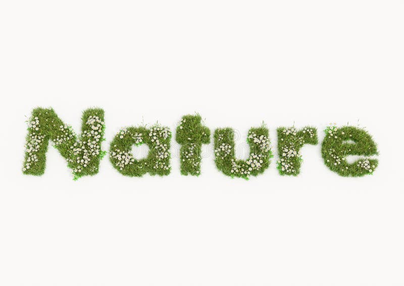 Nature word art stock vector. Illustration of plant, graphic - 15307001