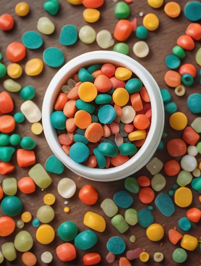 Naturefriendly Biodegradable Plastic Granules Different Colors on Table ...