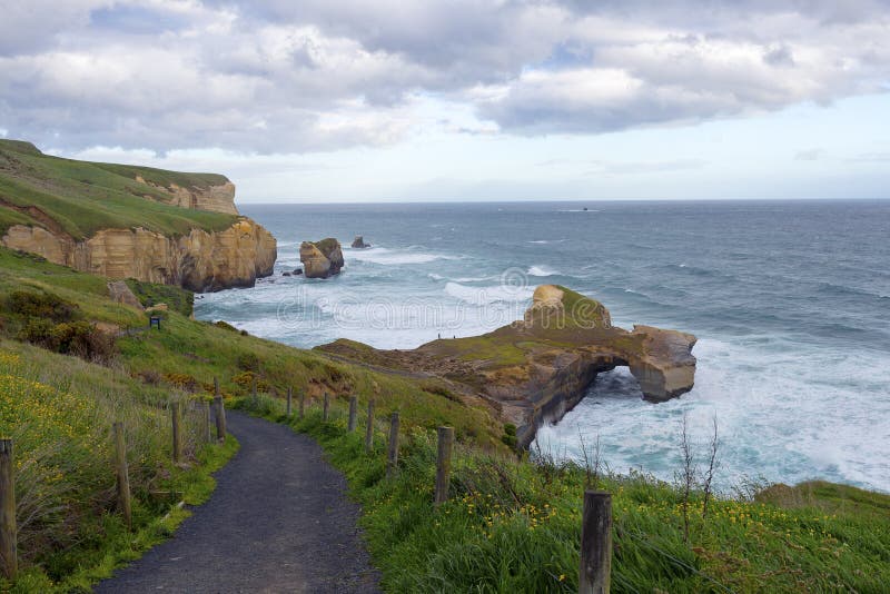 Naturens Styrkor Skulpterade Landskapet Arkivfoto - Bild av strand ...