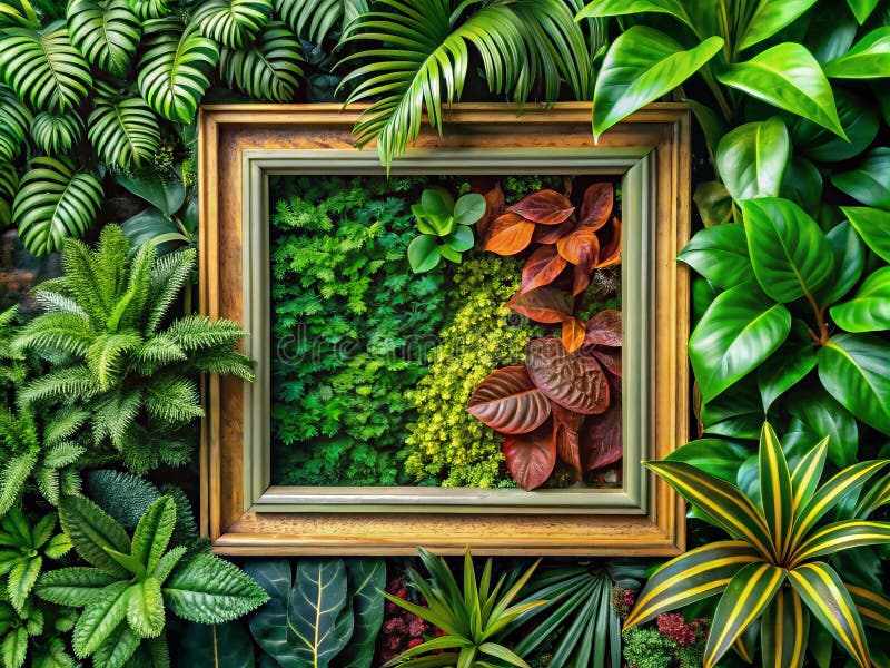 Natures Abstract Symphony Lush Greenery and Sharp Angles Intertwine in ...