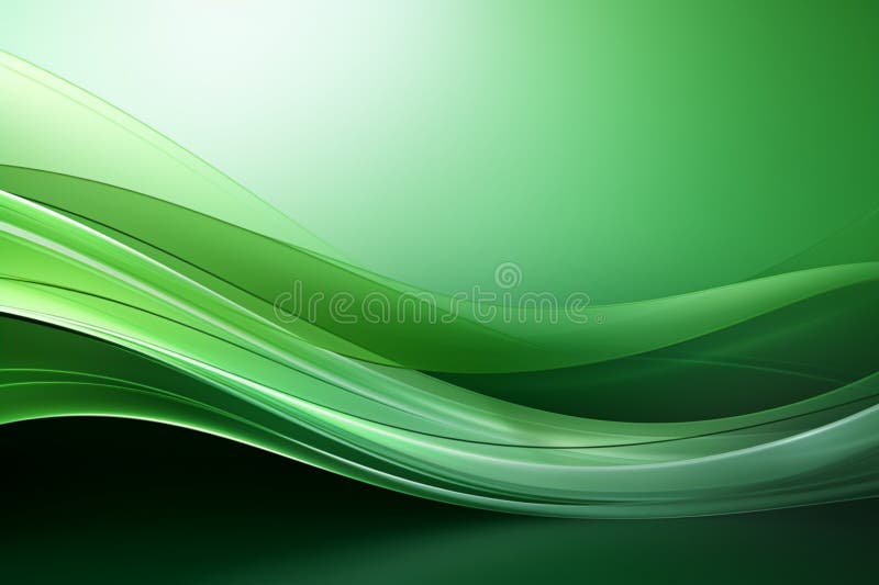 Natures Flow Abstract Background Featuring a Free Flowing Green Curve ...
