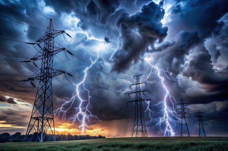 Vulnerable Power Transmission Lines Stock Illustrations – 2 Vulnerable ...
