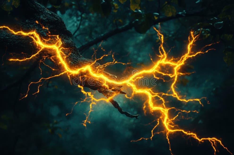 Natures Power Displayed through a Tree Branch Resembling a Lightning ...