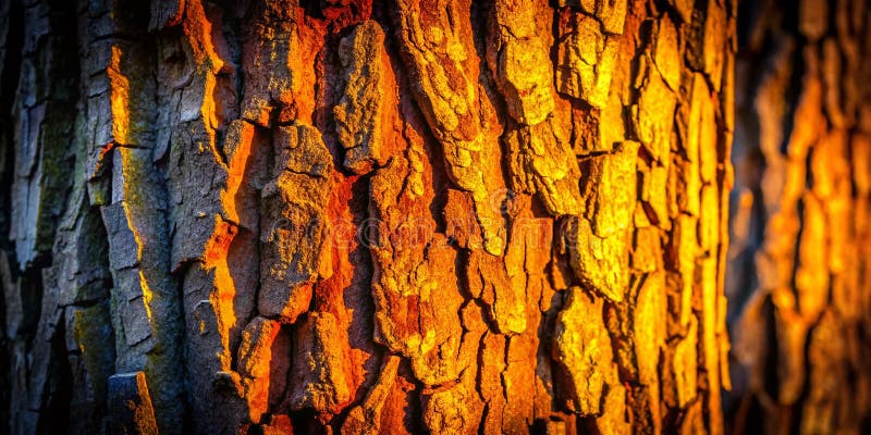 Natures Textured Canvas a Silhouette Study of Rugged Tree Bark Perfect ...