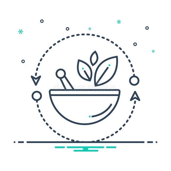 Black Mix Icon for Naturopathy, Medicine and Alternative Stock Vector ...