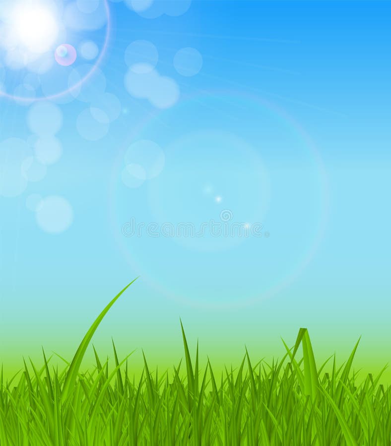 Natuurlijk Sunny Background Vector Illustration Vector Illustratie ...