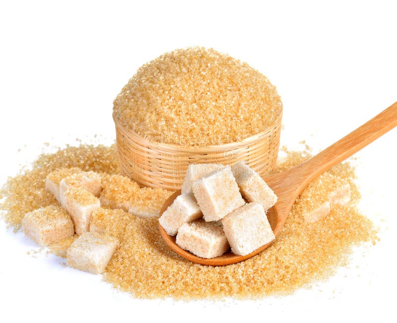 Natuurlijke Suiker Op Witte Achtergrond Stock Foto - Image of ...