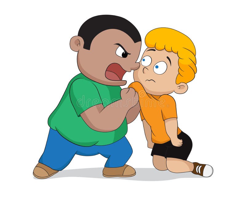 Two boys fighting stock illustration. Illustration of school - 28726073
