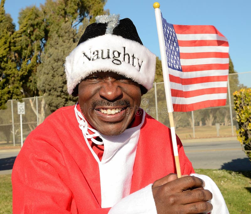 Naughty Santa Choking the Easter Bunny Stock Photo - Image of african ...