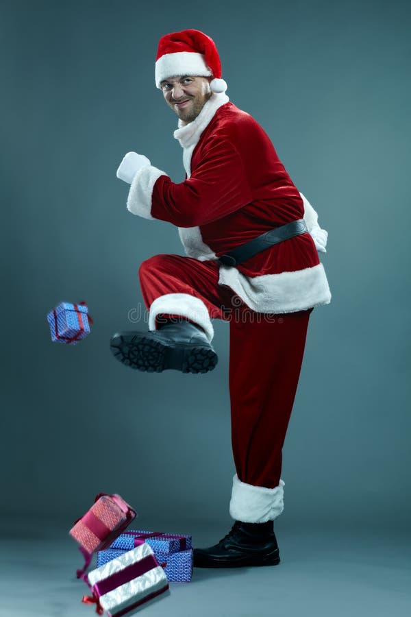 Naughty Santa stock image. Image of evil, year, naughty - 78188017