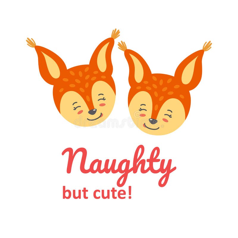 Squirrel Head As Emoticon. Smiling Emoji. Vector Illustration of Amused ... Squirrel Head As Emoticon. Smiling Emoji. Vector Illustration of Amused ...