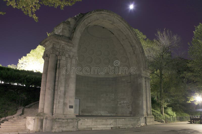 Naumberg Bandshell Central Park Stock Photo - Image of stage ...