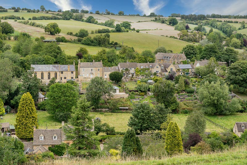 Naunton stock image. Image of gloucestershire, houses - 193314631