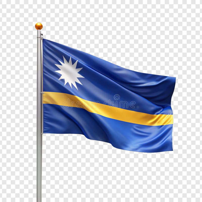 Nauru Flag Transparent Background Stock Illustration - Illustration of ...