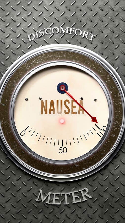 Nausea and Discomfort that is Hitting a Full Scale, Showing a Very High ...