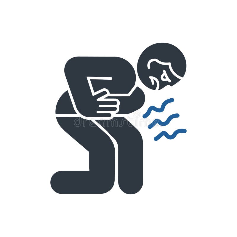 Nausea and Vomiting Icon stock vector. Illustration of sickness - 349816840