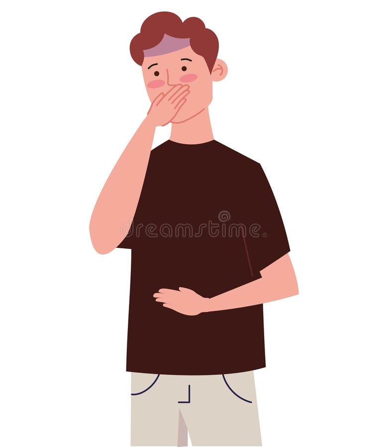 Illustration Nauseous Character Expression Emoticon Stock Vector ...