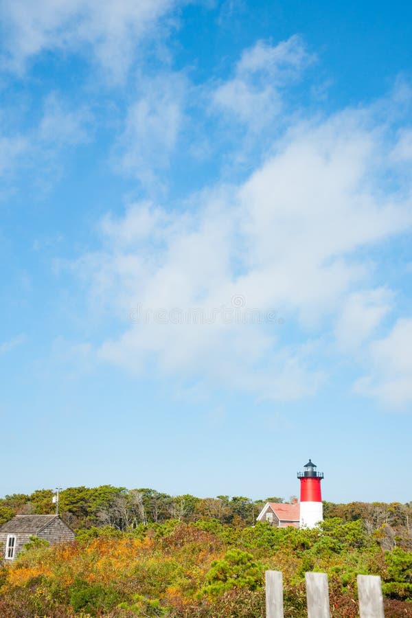 Nauset Beach, Seashore and Lighthouse Stock Image - Image of nature ...