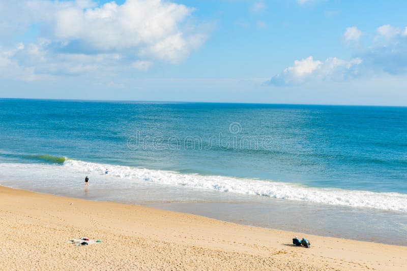 Nauset Beach, Seashore and Lighthouse Stock Image - Image of ocean ...
