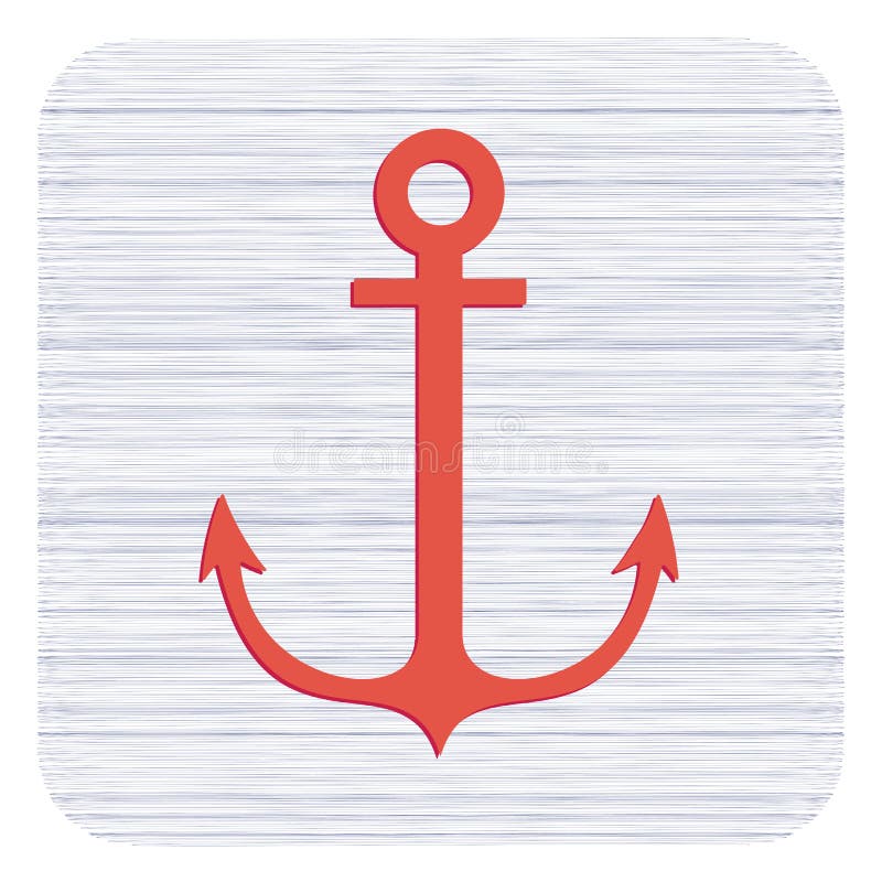 Nautical anchor icon stock vector. Illustration of antique - 107418461