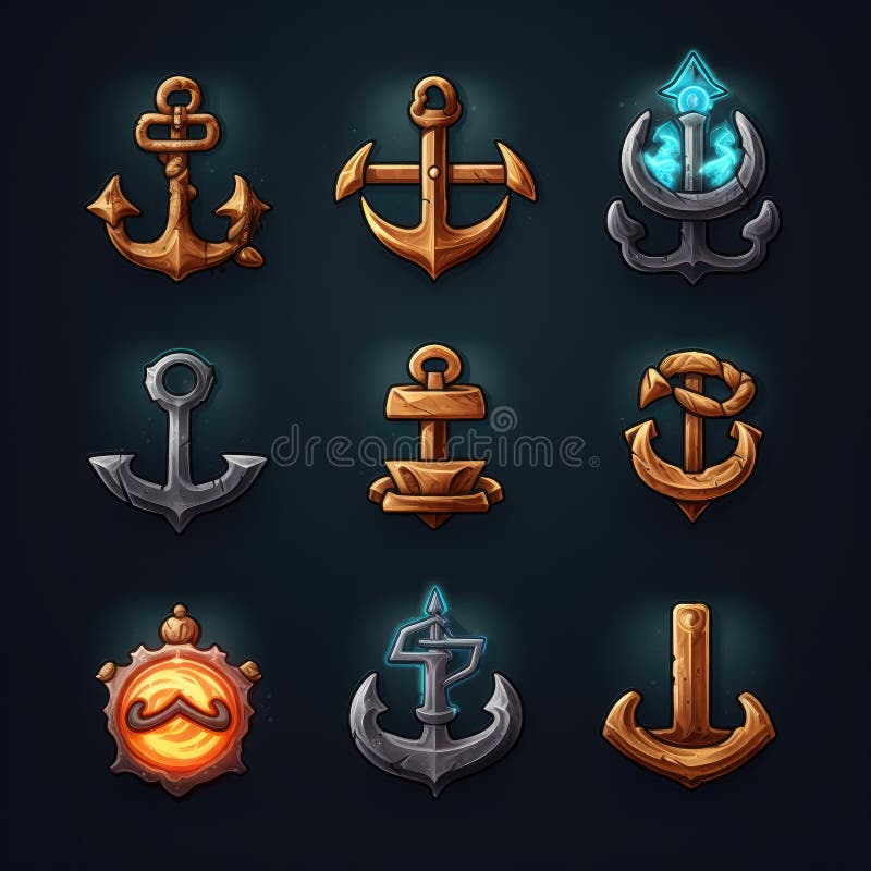 Nautical Anchor Ship Game Ai Generated Stock Photo - Image of travel ...