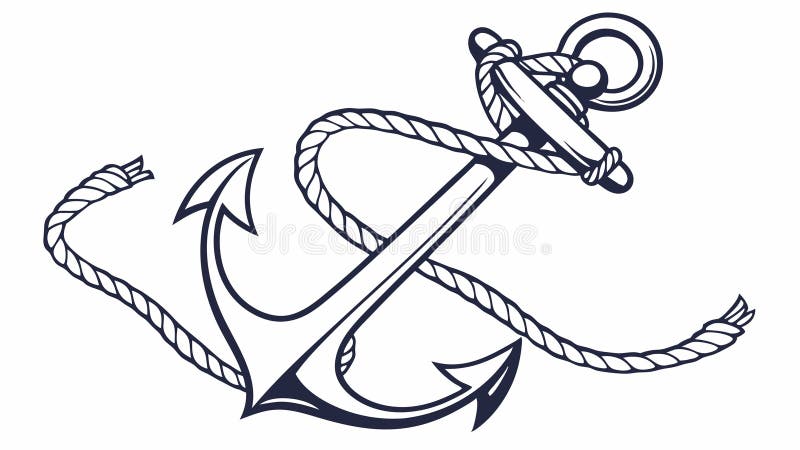 Nautical Anchor Vector Illustration, Maritime Symbol of Stability ...