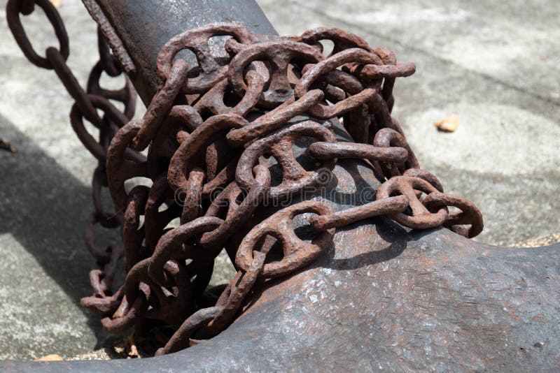 Close Up Rustic Nautical Vintage Anchor Stock Image - Image of ...