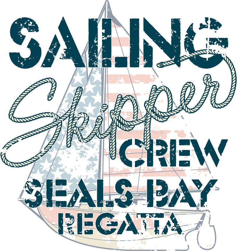Sailing crew stock vector. Illustration of sail, blue - 29787968