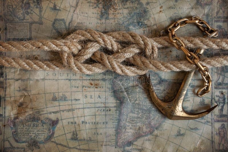Nautical Background with a Navigation Tools Stock Image - Image of ...