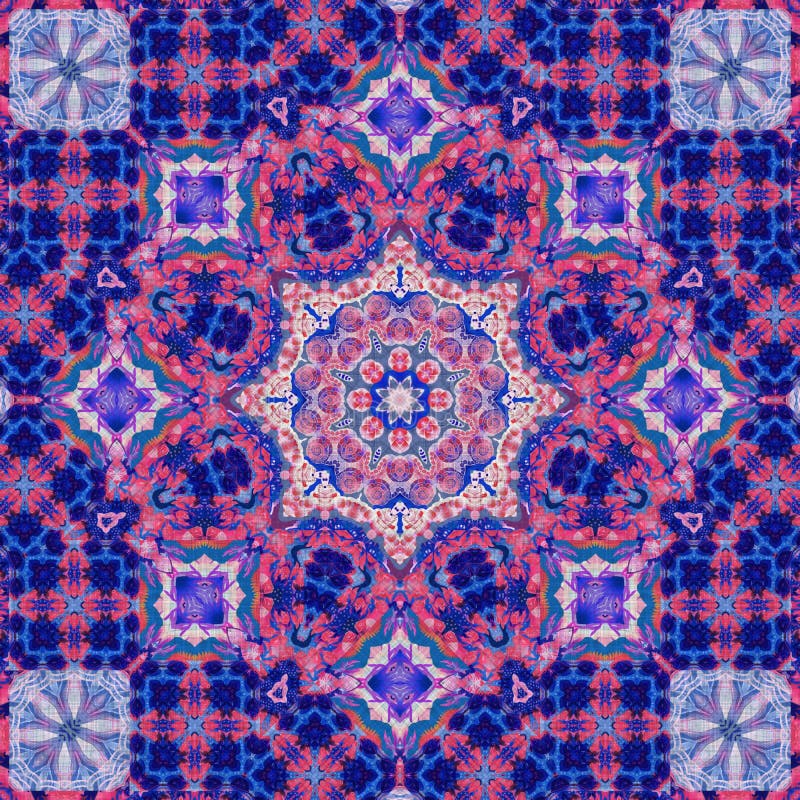 Nautical Boho Bandanna Coastal Patchwork Fabric Tile. Seamless Pattern ...