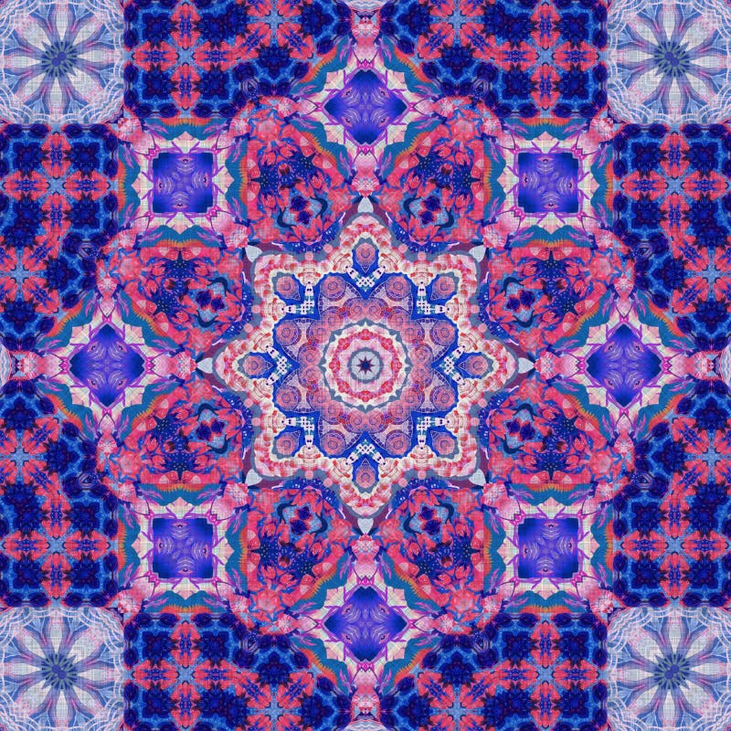 Nautical Boho Bandanna Coastal Patchwork Fabric Tile. Seamless Pattern ...