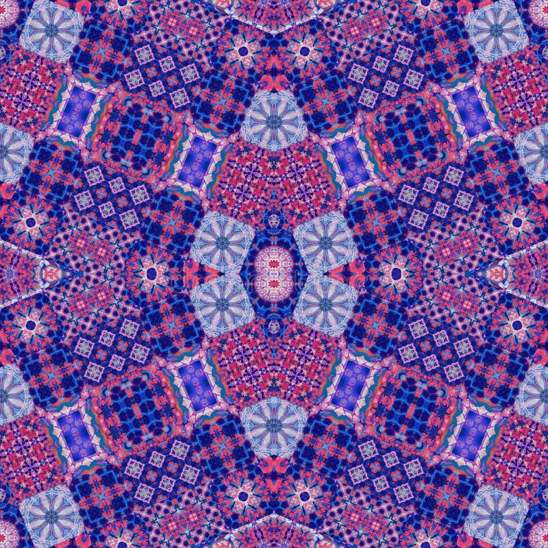 Nautical Boho Bandanna Coastal Patchwork Fabric Tile. Seamless Pattern ...