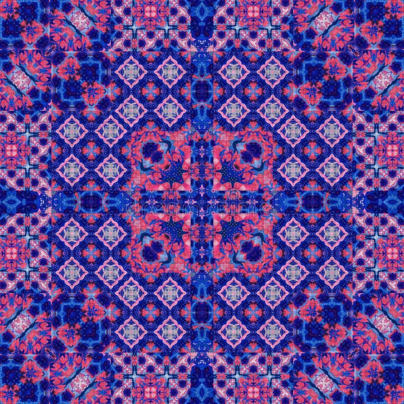 Nautical Boho Bandanna Coastal Patchwork Fabric Tile. Seamless Pattern ...