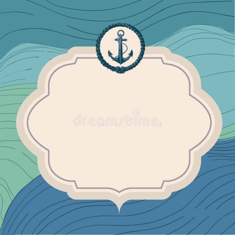 Nautical card design stock vector. Illustration of ship - 42114698