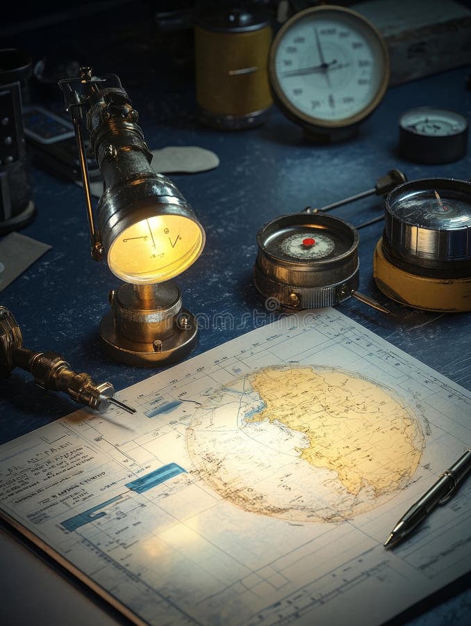 Nautical Chart Study Exploration Navigation Adventure Discovery Journey ...