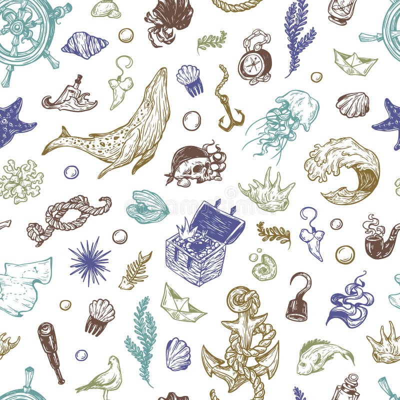 Nautical collection. stock vector. Illustration of message - 81905831