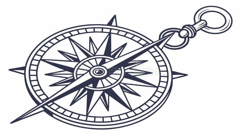 Nautical Compass Rosette, Exploration and Guidance Symbol, Vector ...