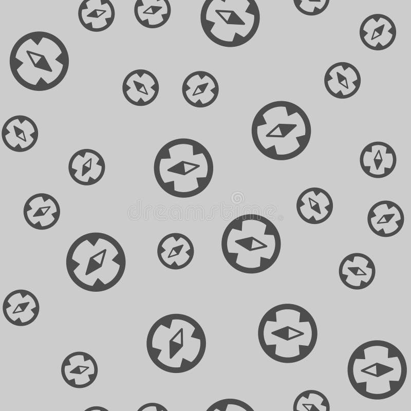 Nautical Compass Solid Seamless Pattern, Marine Navigation Theme ...