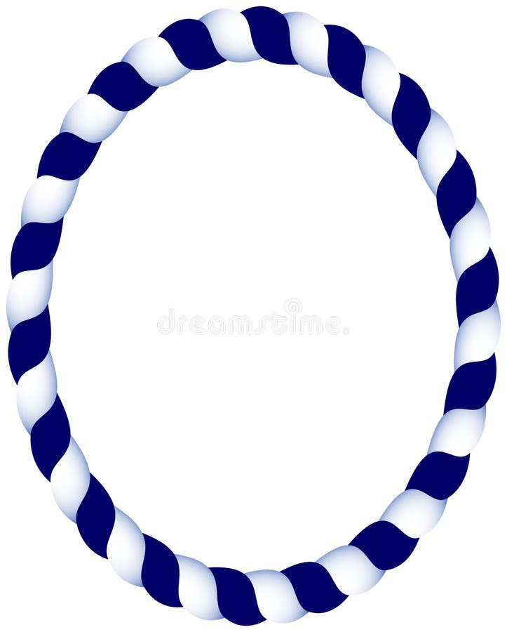 Nautical Cord or Rope Border in Blue and White Gradient As Vector on an ...