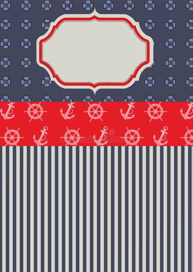 Nautical card design stock vector. Illustration of ship - 42114698