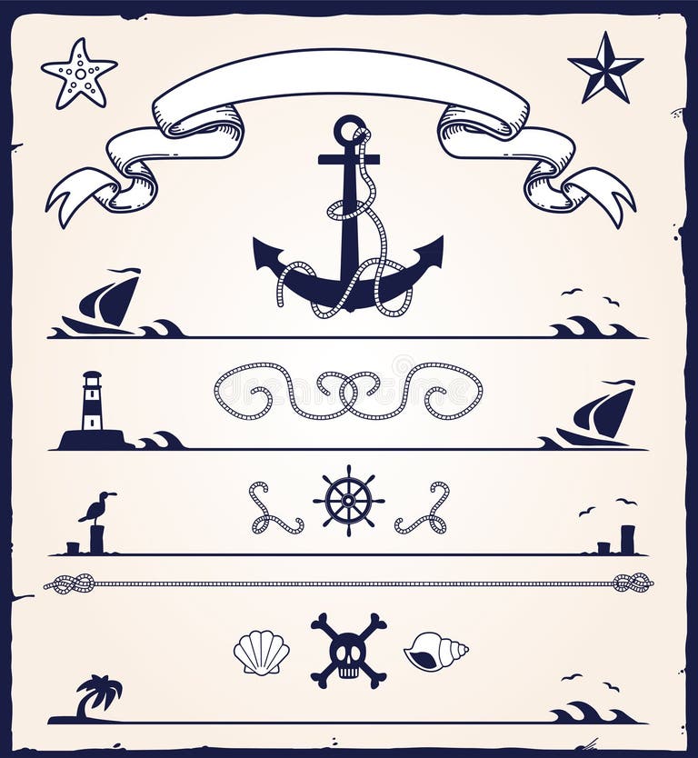 Nautical Border Stock Illustrations – 15,606 Nautical Border Stock ...