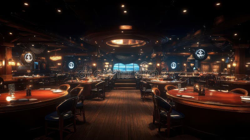 Nautical Dining, Ocean View Restaurant Stock Photo - Image of decor ...