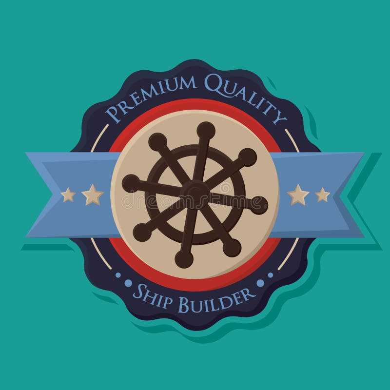 Nautical Emblem. Vector Illustration Decorative Design Stock Vector ...