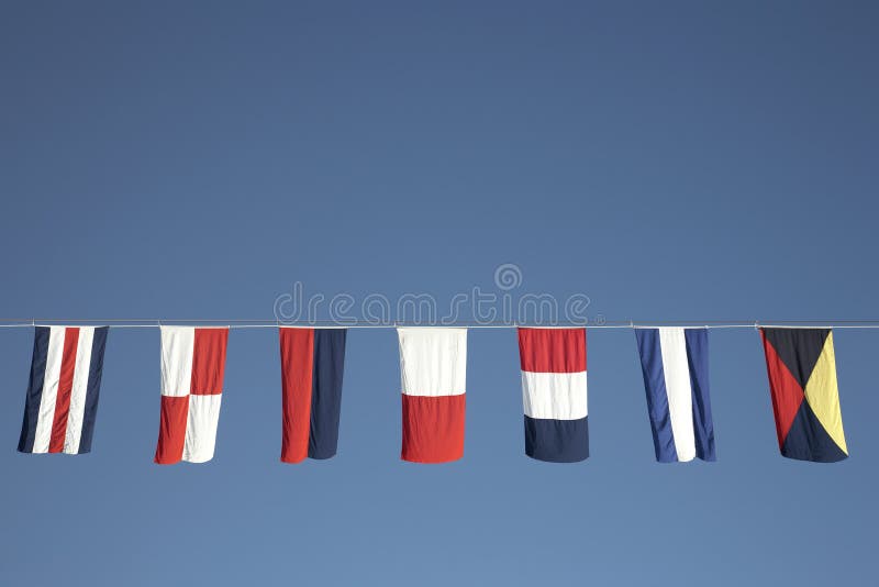 Nautical flags stock image. Image of hanging, colour, nautical - 1763701