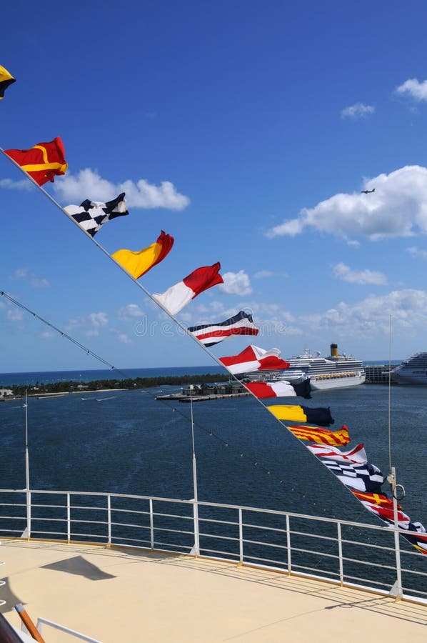 Nautical Flags at Port stock photo. Image of communication - 8621300