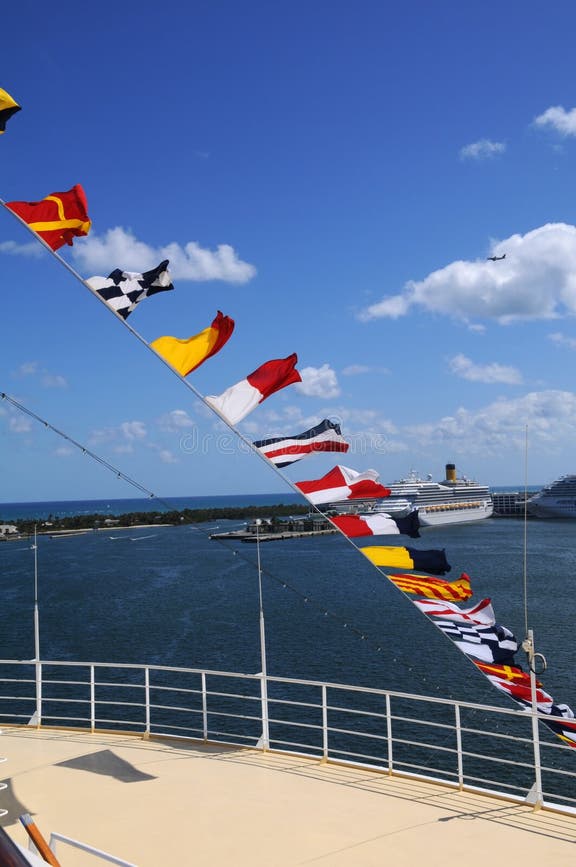 Nautical Flags at Port stock photo. Image of communication - 8621300