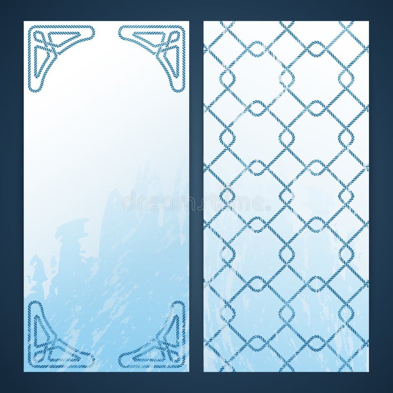 Nautical Flayers with Seafaring Elements Stock Illustration ...